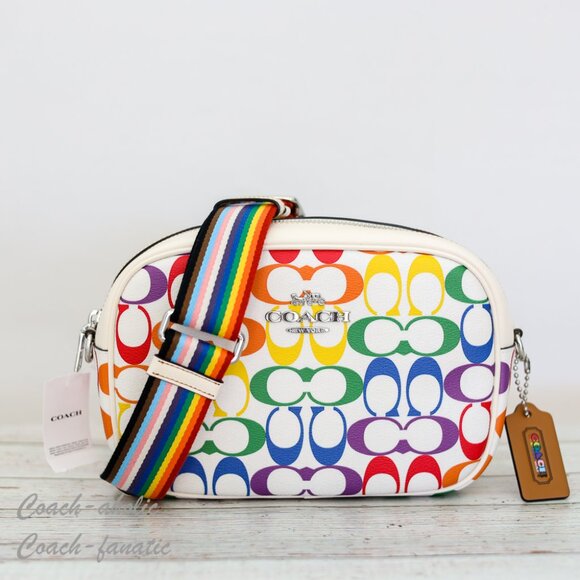 Coach | Bags | Nwt Coach Ca75 Jamie Camera Bag In Rainbow Signature ...